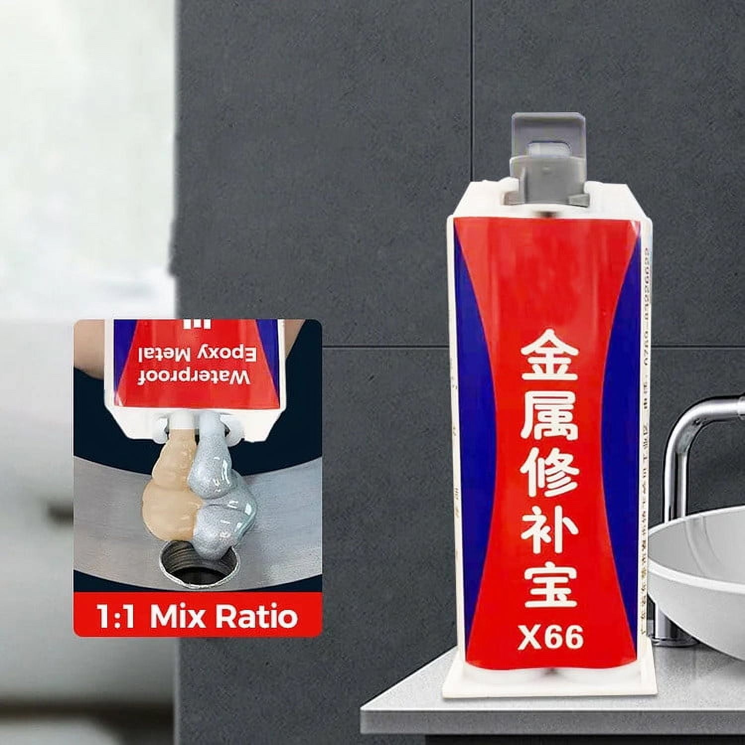 NIZELUK Waterproof Epoxy Metal Repair Glue, High-Temperature Metal ...