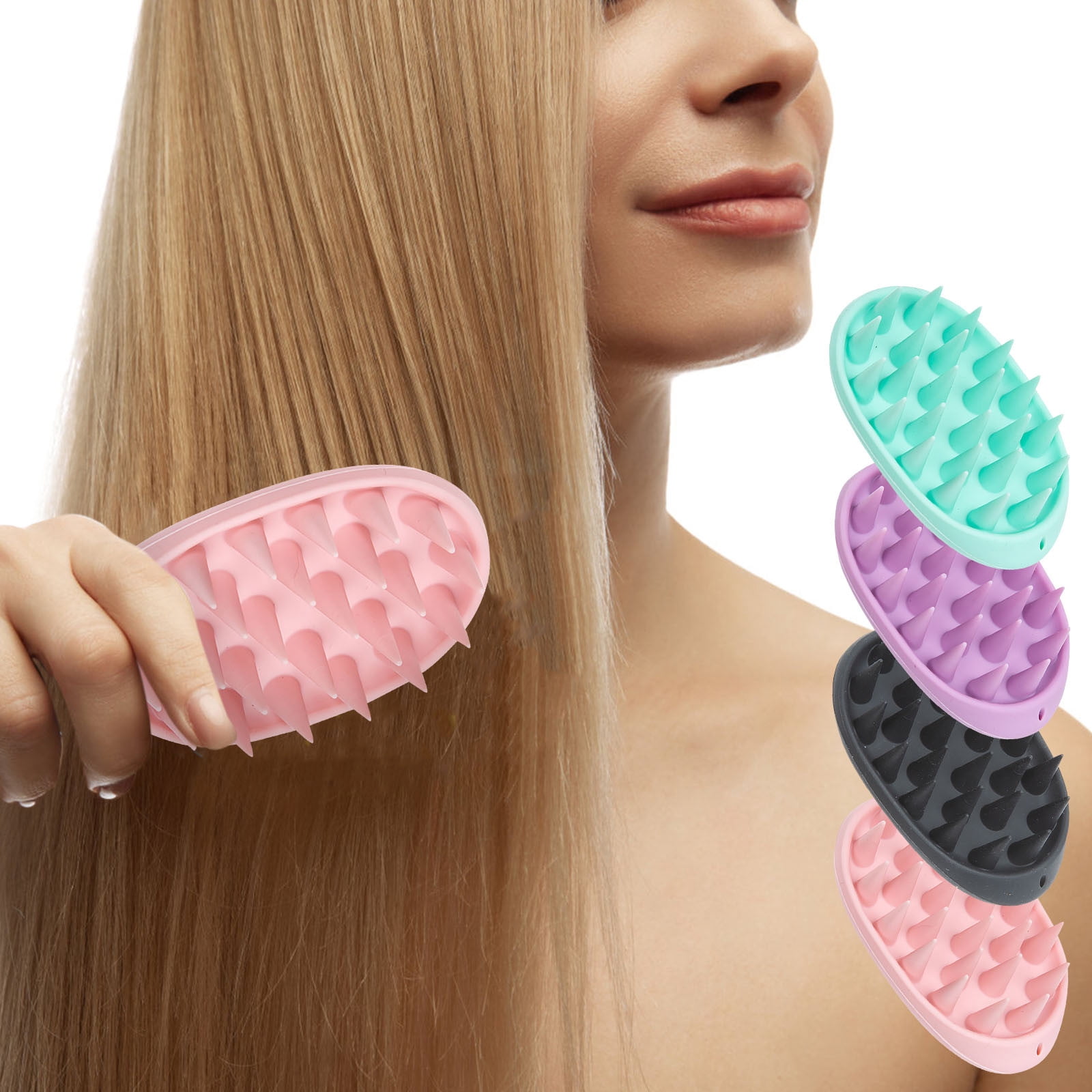 NIZELUK Wet and Dry Hair Scalp Comb Comfortable Scalp Brush for Thick ...