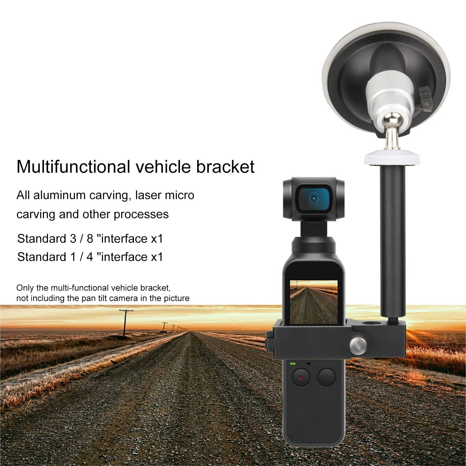NIZELUK Window Suction Cup Car Mount for POCKET 2 Camera Stabilizer ...