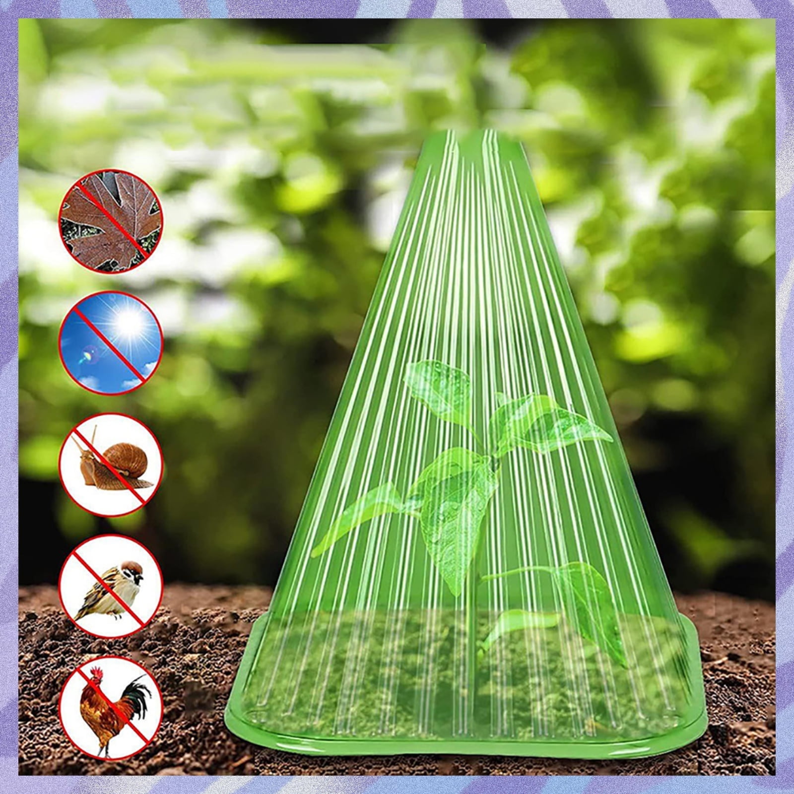 NIZEMNAN 1/10 Pcs Green Garden Cloches for Outdoor Plastic Reusable ...