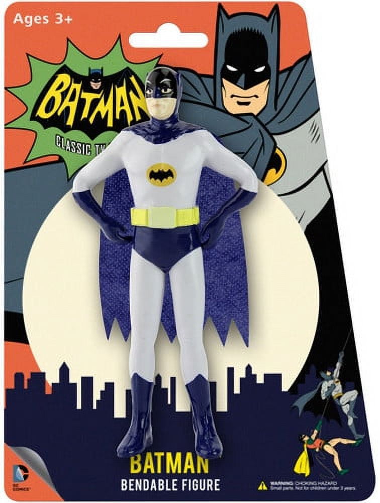 NJ Croce DC Comics Batman 1966 Bendable & Poseable Figure, Washable PVC ...