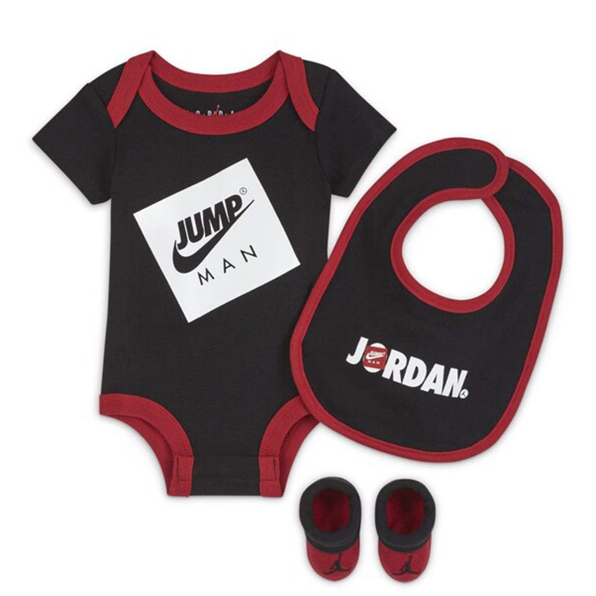 [NJ0414-023] Baby Air Jordan Bodysuit, Bib and Booties 3-PC Box Set ...