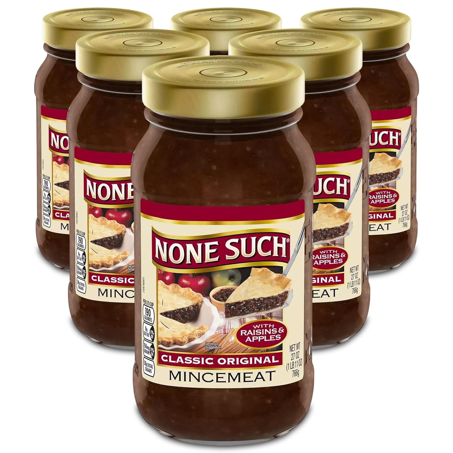 NJHF Classic Original Mincemeat with Raisins and Apples, 27 Ounce (Pack ...