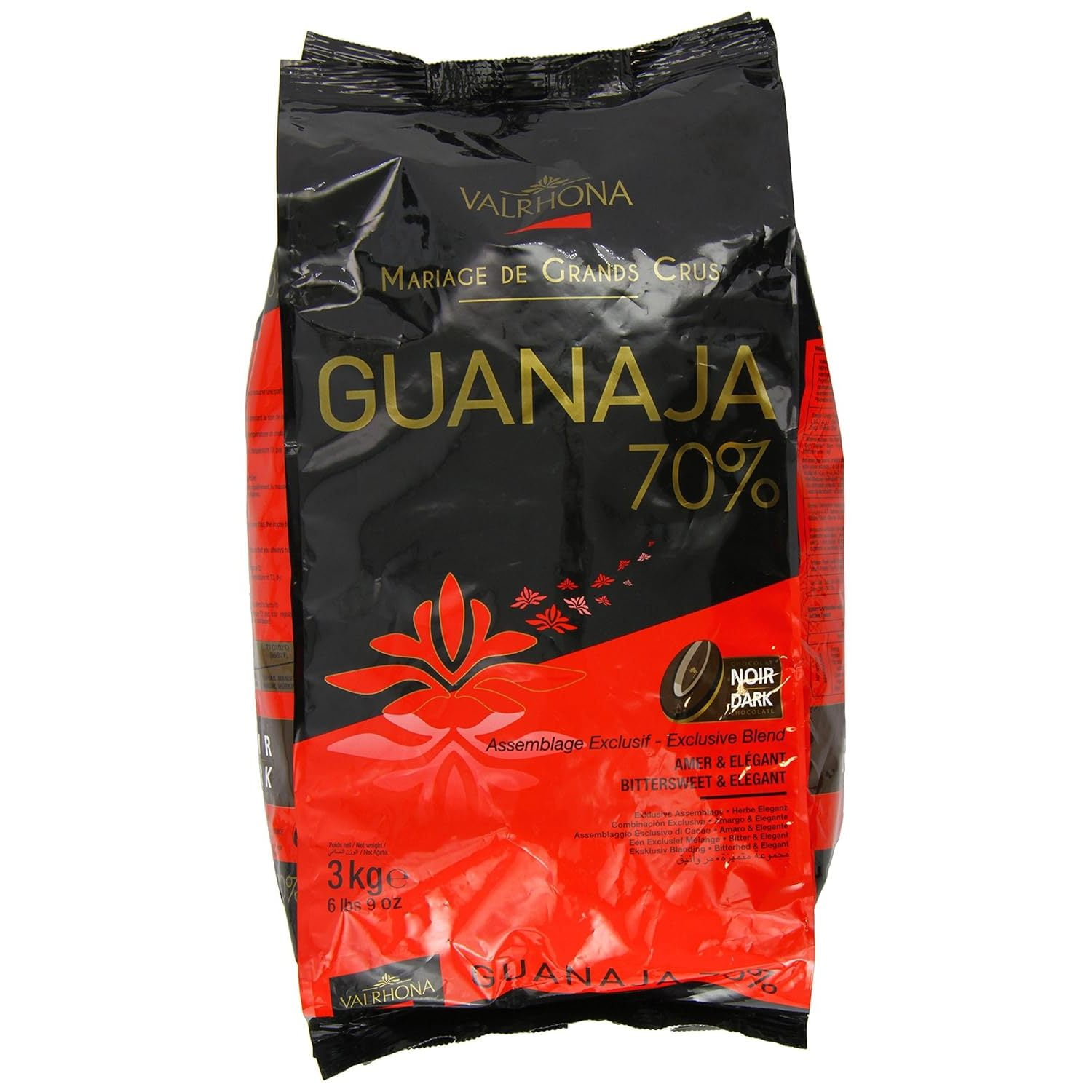 NJHF Dark Chocolate - 70% Cacao - Guanaja - 6 lbs 9 oz bag of feves ...