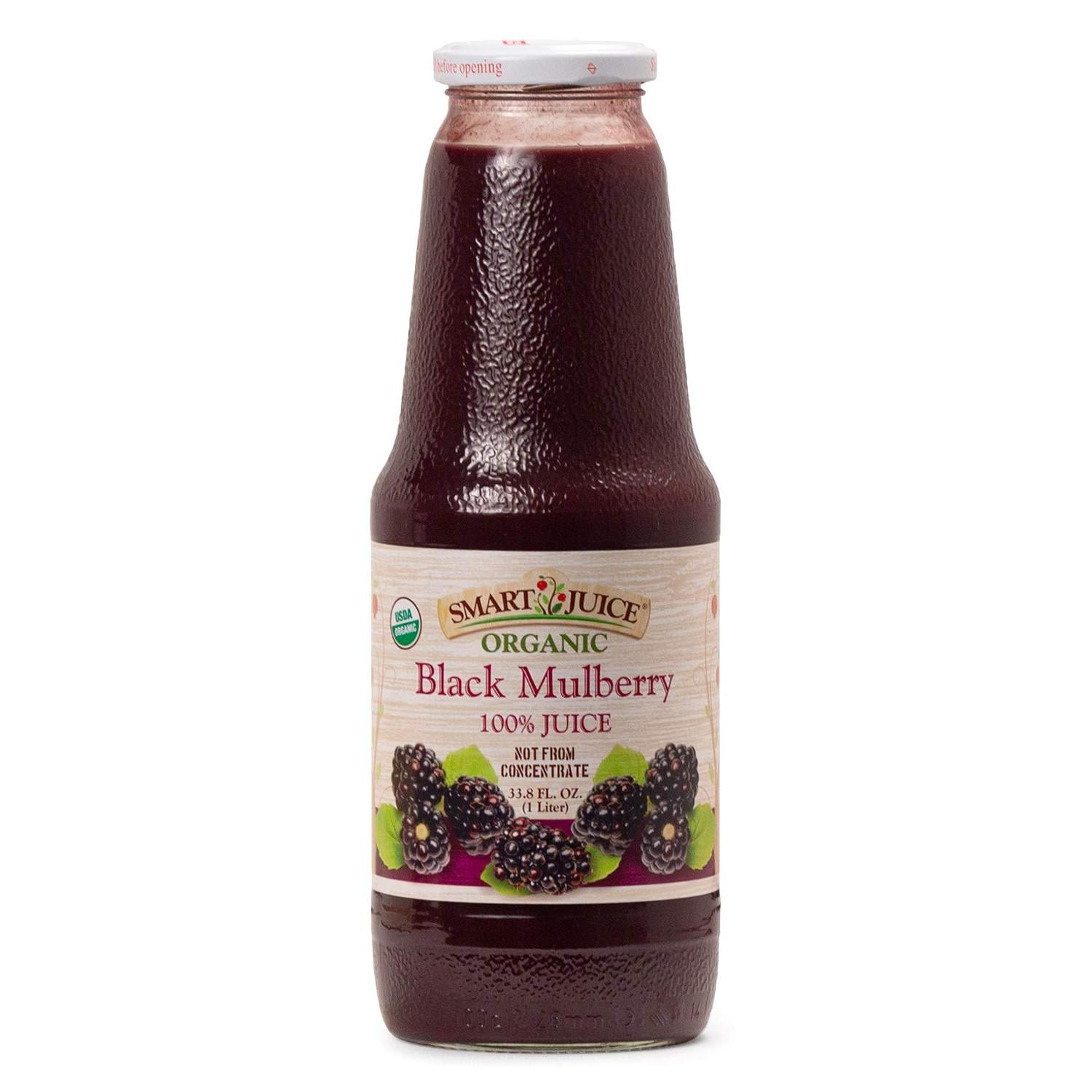 NJHF Organic Black Mulberry Juice - 33.8 fl oz (1L) - (case of 6 ...