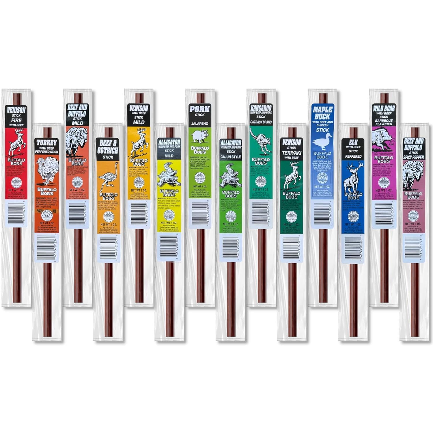 NJHF's Wild Game Meat Snacks Variety Pack (14 Items) - Walmart.com