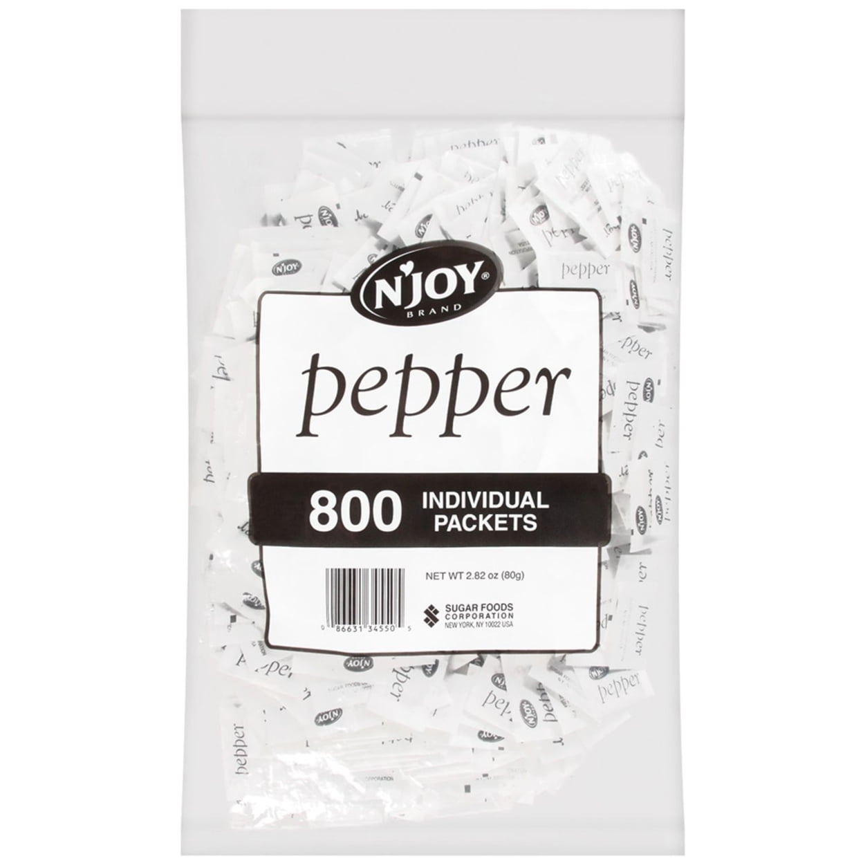 NJOY Convenient Single Serve Pepper Packets - 800 Count, 0.1g Each ...