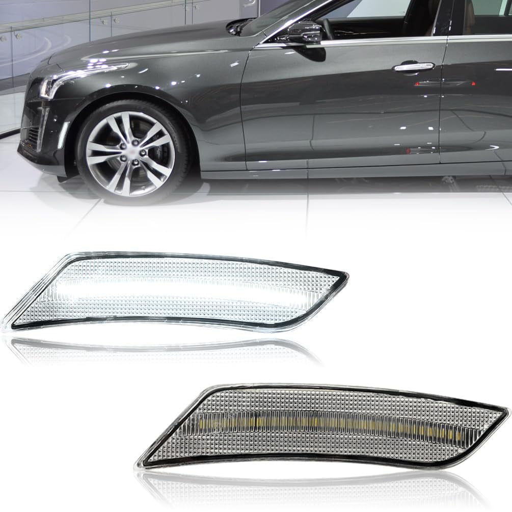 NJSBYL White LED Side YPF5 Marker Light Assemblies for Cadillac XT5 ...