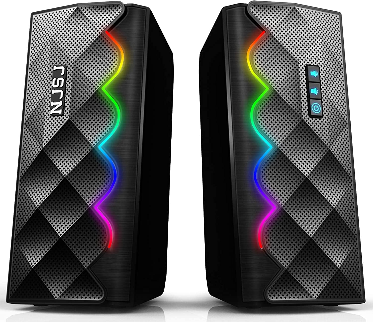 NJSJ Computer Speakers, USB-Powered PC Speaker with Bluetooth and 3.5mm ...