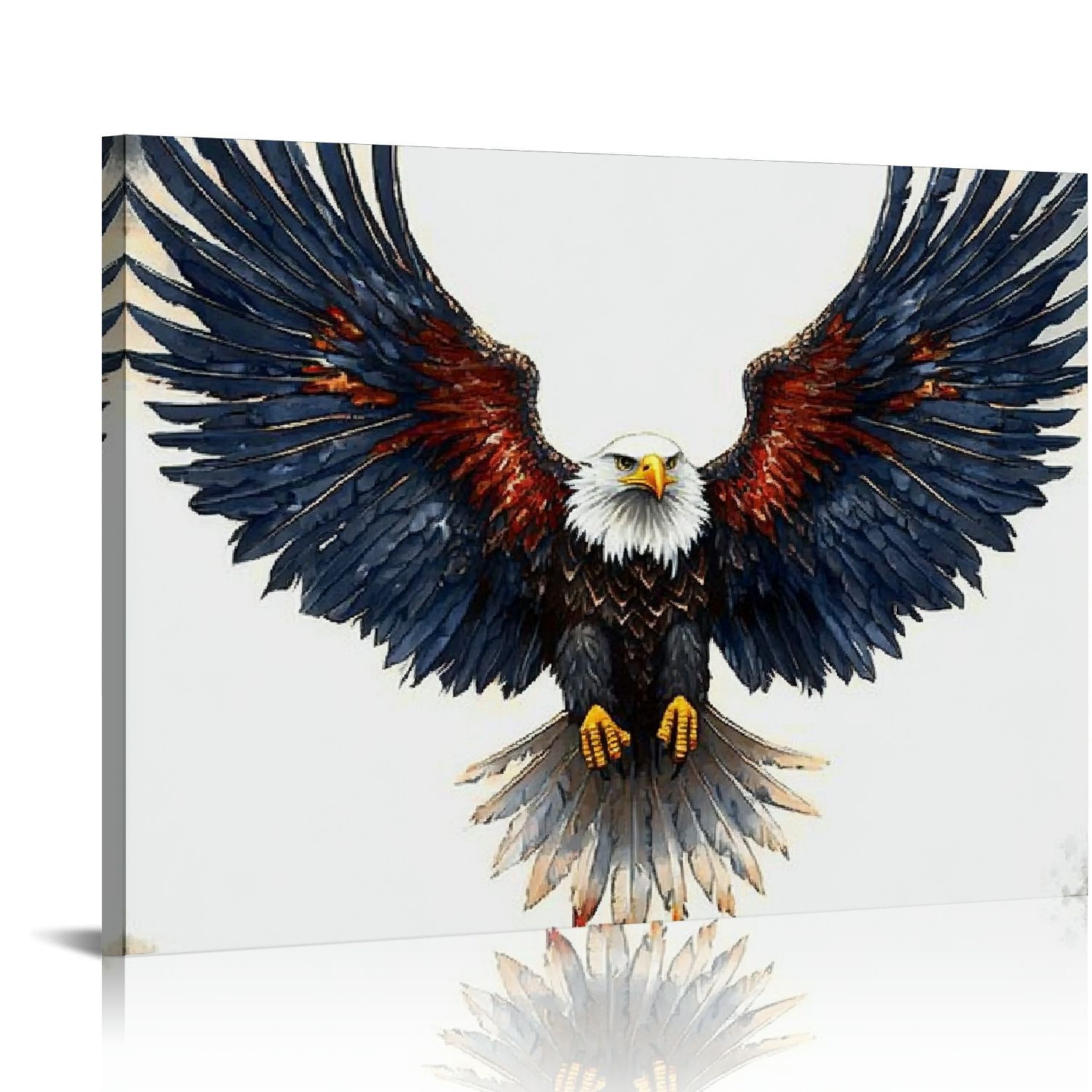 NJSTORE Bald Eagle Decor, American Flag Metal Wall Art, Patriotic ...
