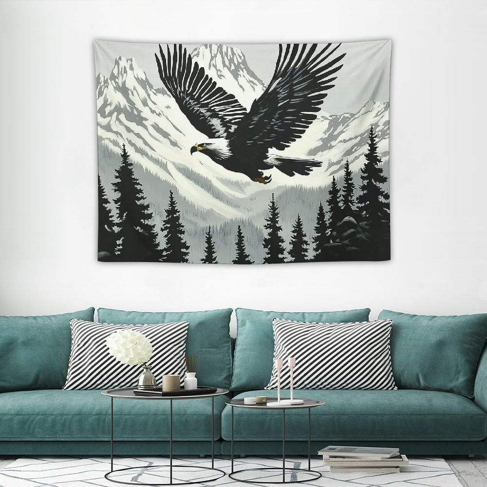 NJSTORE Eagle Wall Decor Metal Wall Art Black Eagle Silhouette - Eagle ...