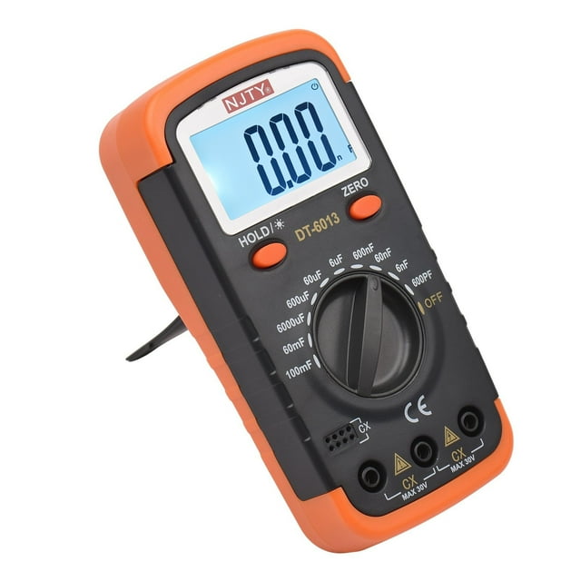 NJTY Digital Capacitance Meter with LCD Backlight Display, 6000 Counts ...