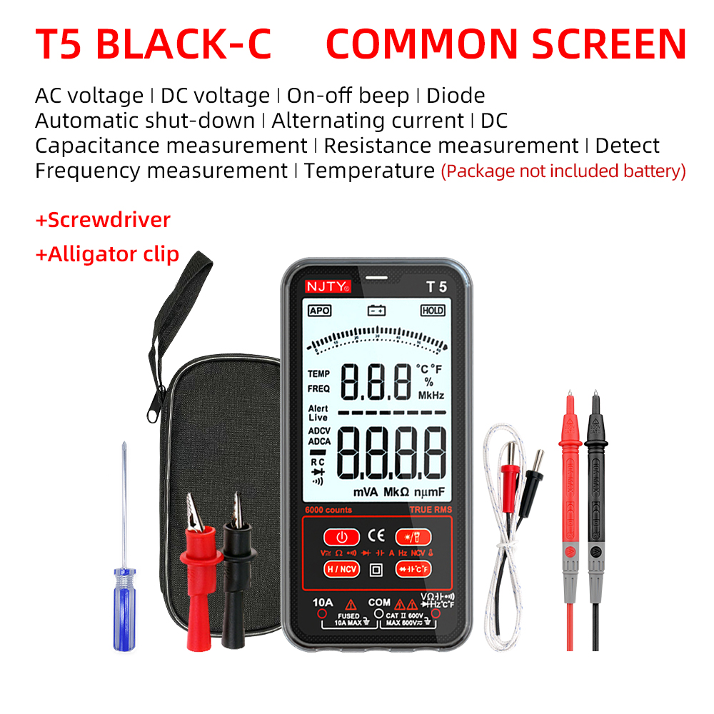 NJTY T5 Smart Multimeter Digital Mini Automotive Profesional Tester ...