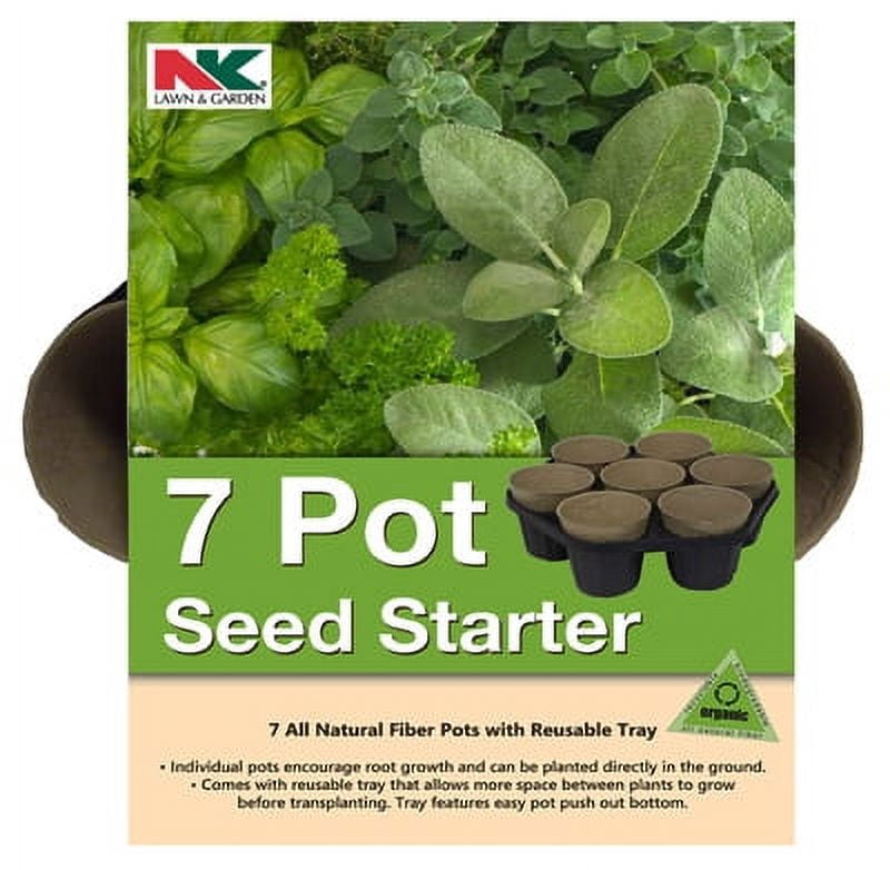 NK 7 Pot Seed Starter Tray 7 Individual Pots Sit On A Circular Tray ...