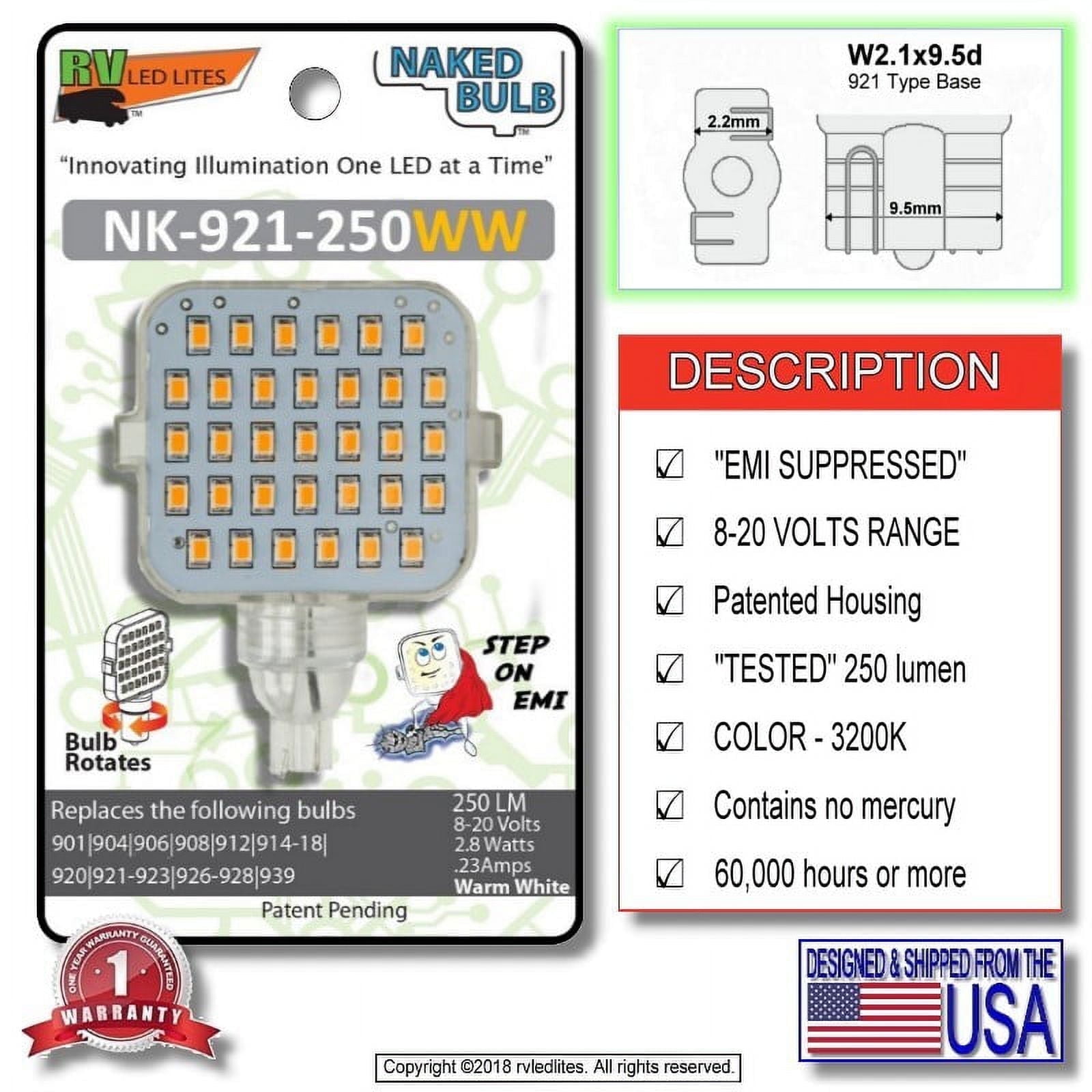 NK-921-250WW, (NAKED BULB) LED Replacement EMI Suppressed Vented Bulb ...