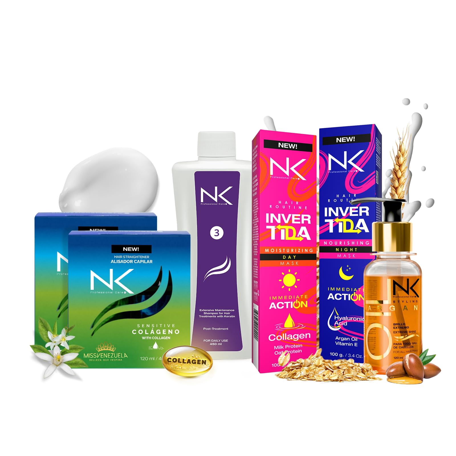 NK Professional Care Complete Keratin Treatment Set – Straightening ...