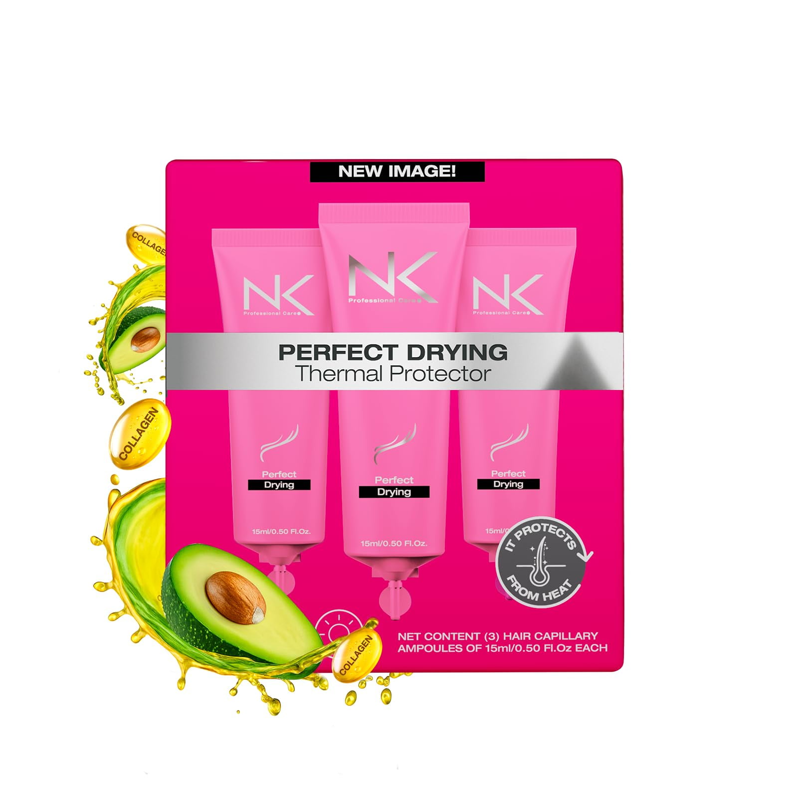 NK Professional Care Perfect Drying Ampoule, Thermal protector for hair ...