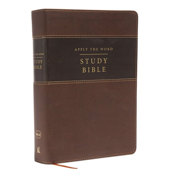 NKJV, Apply the Word Study Bible, Large Print, Imitation Leather, Brown ...