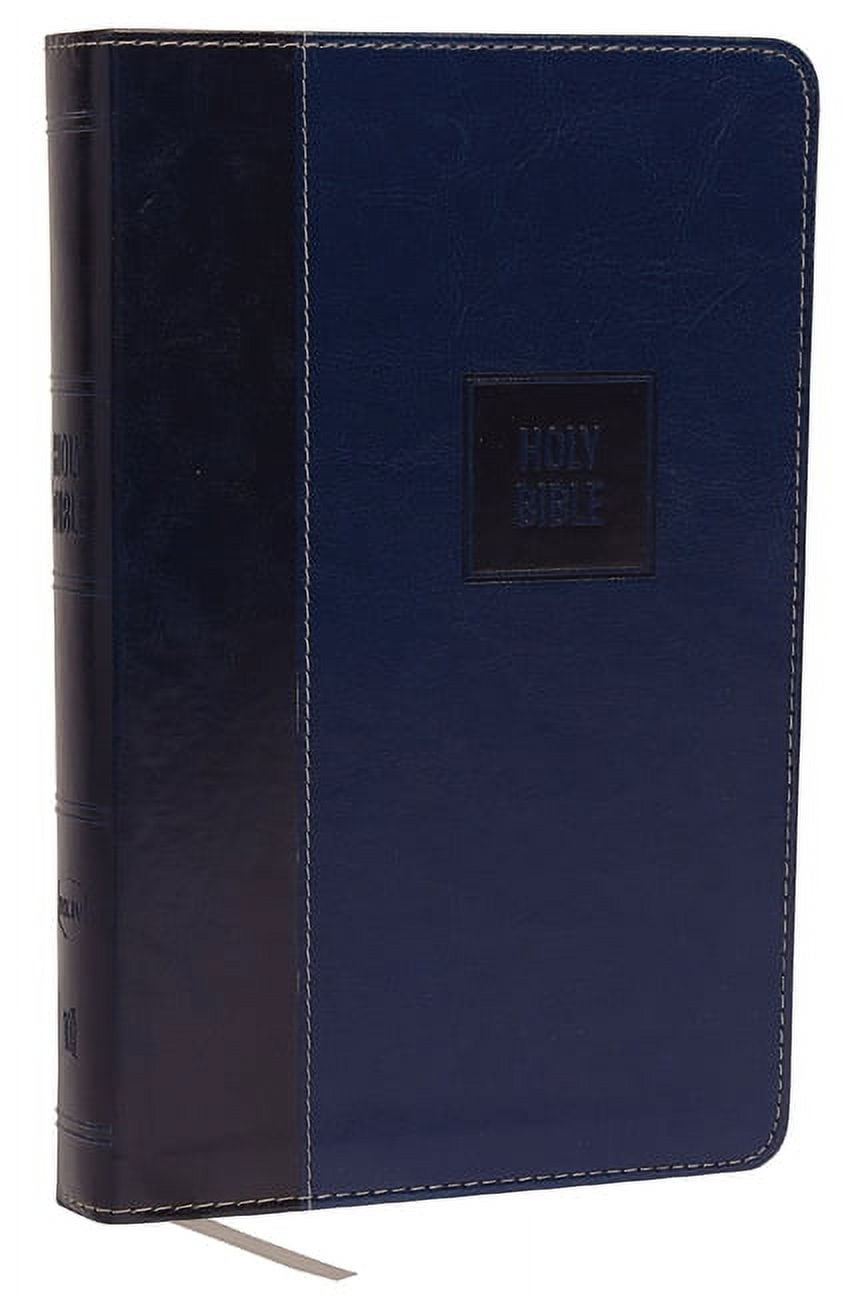NKJV, Deluxe Gift Bible, Imitation Leather, Blue, Red Letter Edition ...
