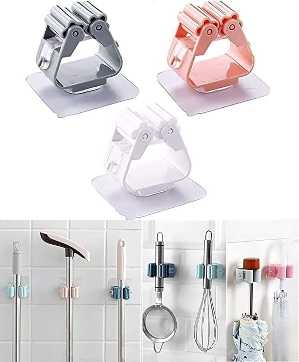 NKK Export Mop Holder and Broom Holder Wall Mounted Self Adhesive Broom ...