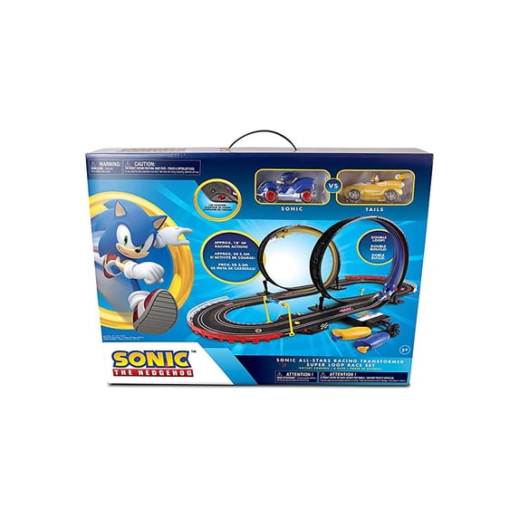 NKOK Sonic & Tails Super Loop Electric Slot Car Race Track Playset ...