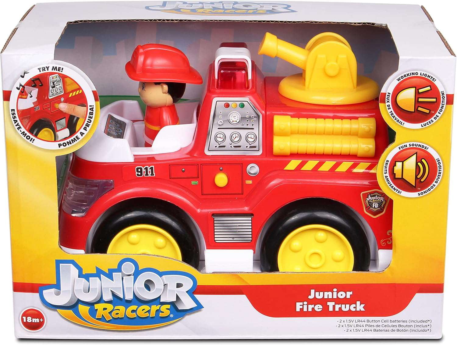 NKOK Junior Racers Lights & Sounds Fire Truck, Multi - Walmart.com