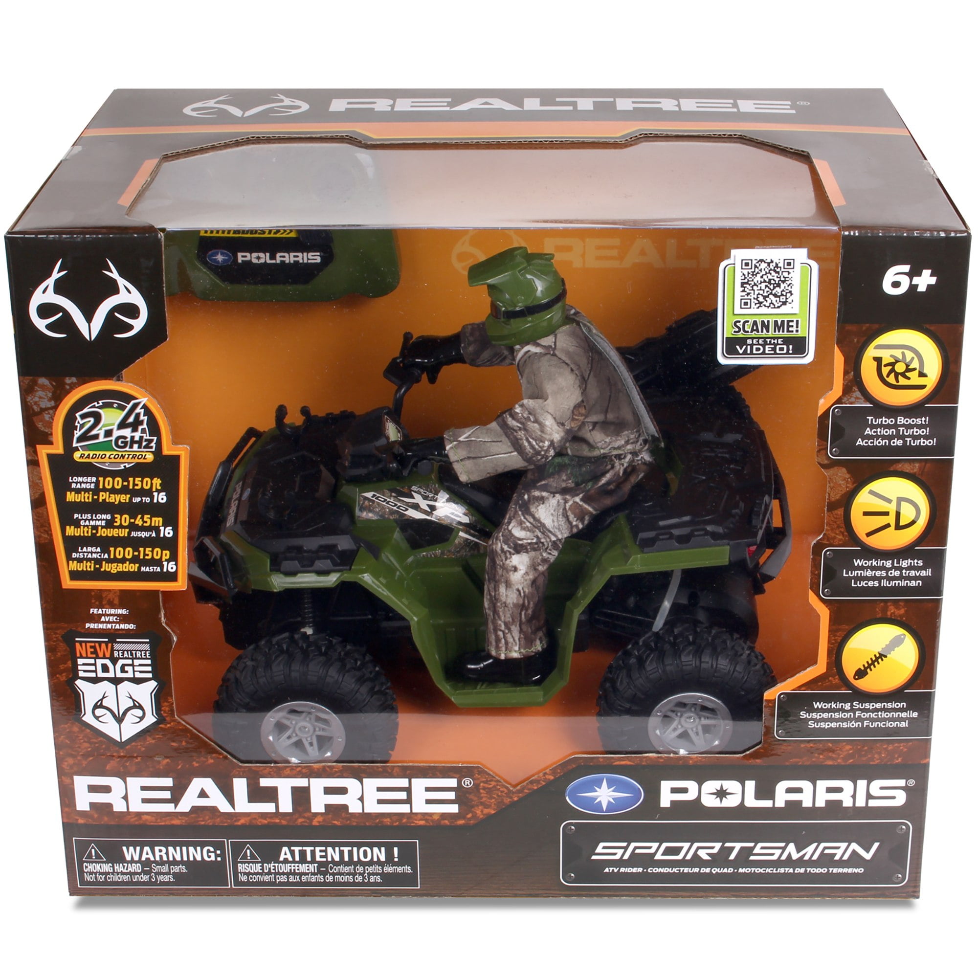 NKOK Realtree Polaris RC ATV, Sportsman XP 1000, Camo, 10 inch, Turbo ...