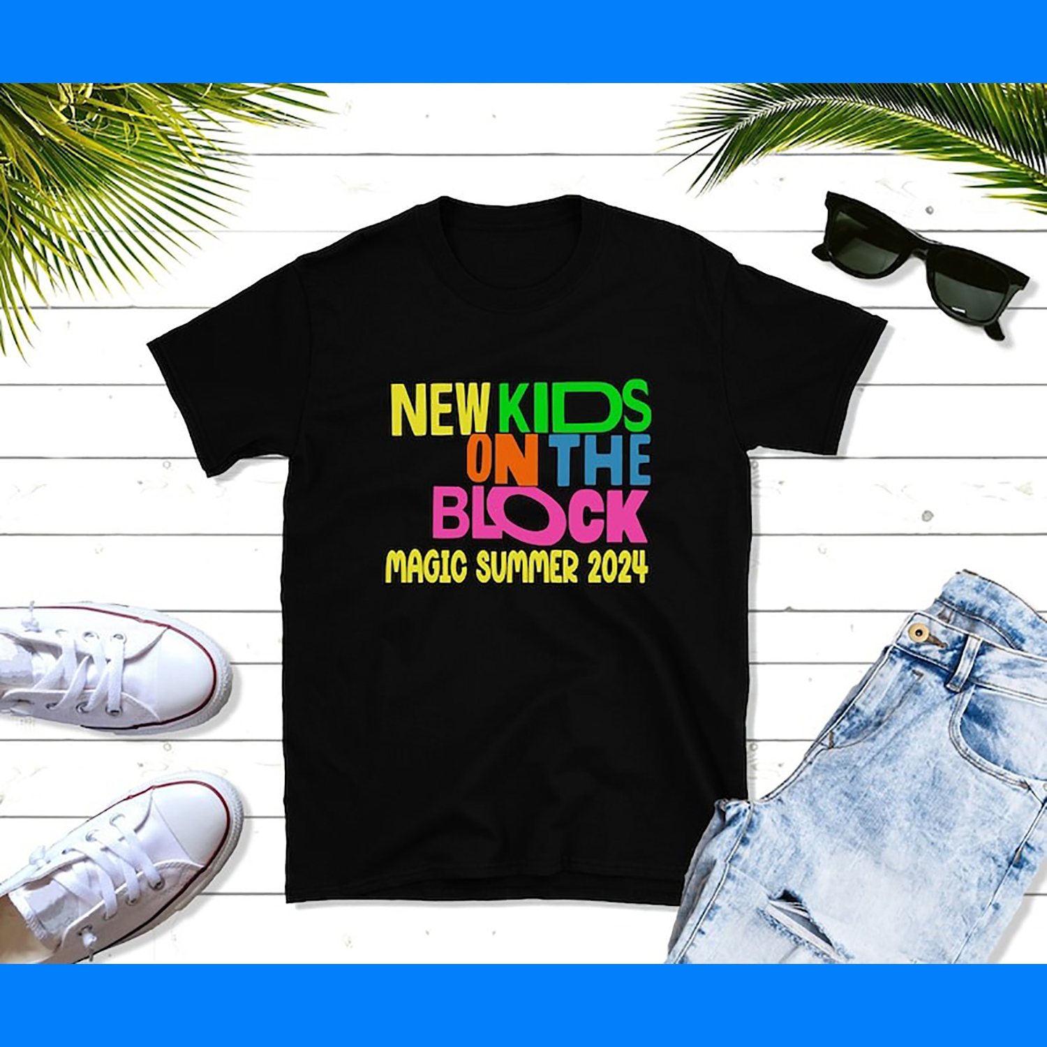 NKOTB Neon Shirt,Magic Summer 2024 Tour Concert Merch T-shirts,New Kids ...