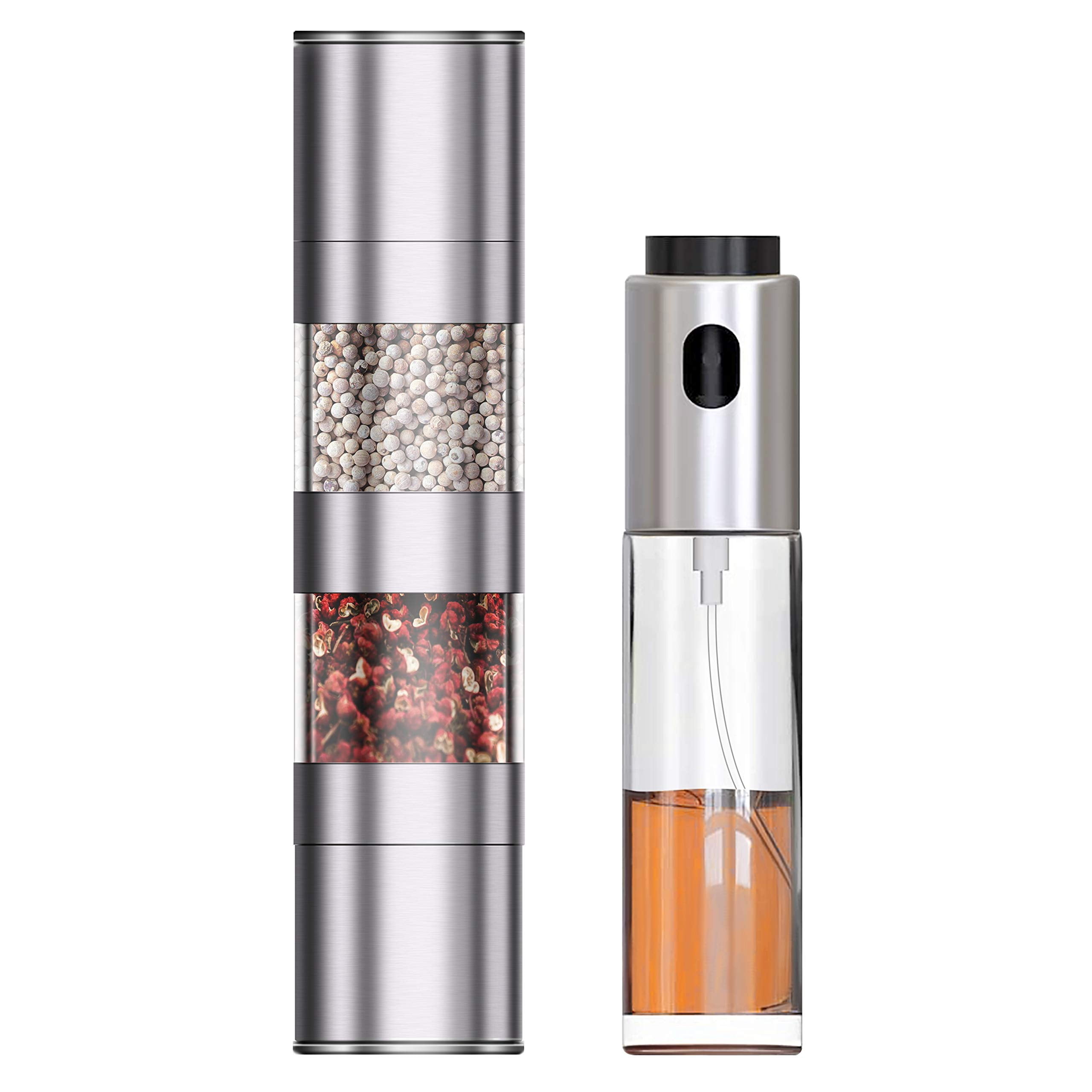 NKTM Salt and Pepper, Olive Oil Sprayer Pepper Grinder Salt and Pepper ...