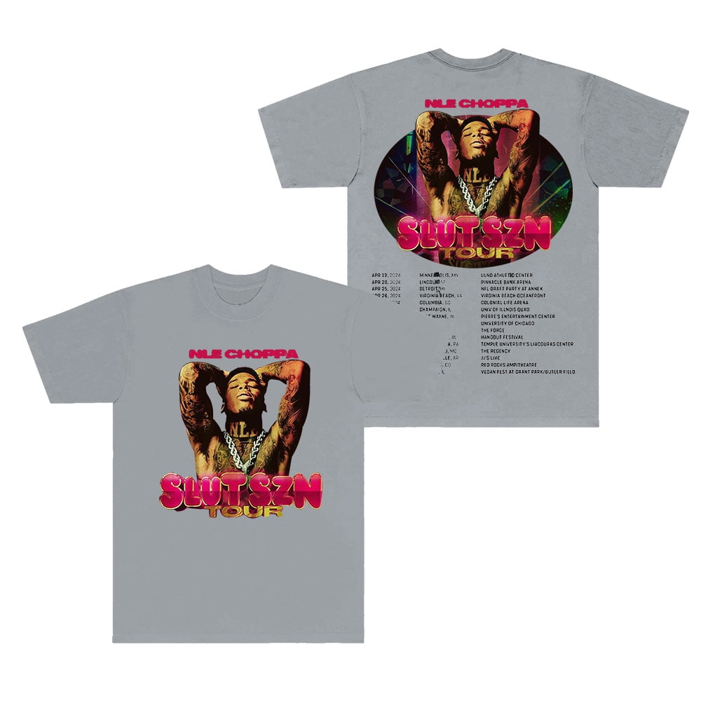 NLE Choppa 2024 Tour Dates T-Shirts Rapper New Logo Tee Summer Women ...