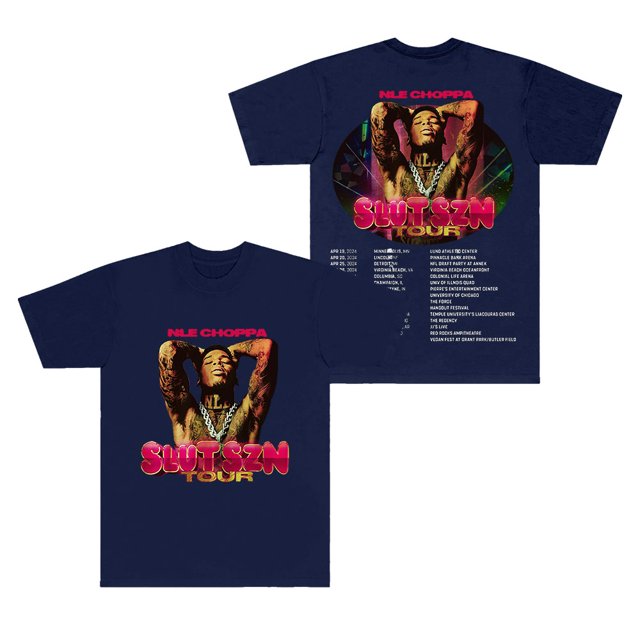 NLE Choppa 2024 Tour Dates T-Shirts Rapper New Logo Tee Summer Women ...