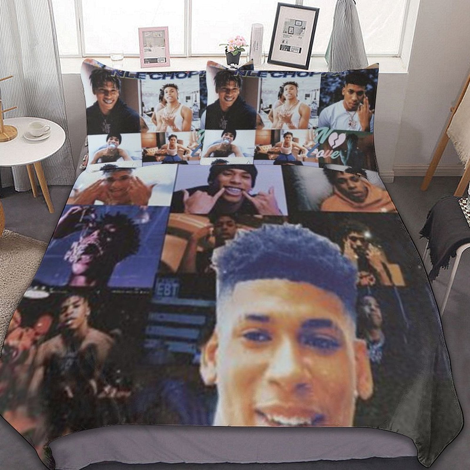 NLE Choppa 3 Pieces Quilt Cover Set Soft Bedding Set 1 Duvet Cover + 2 ...