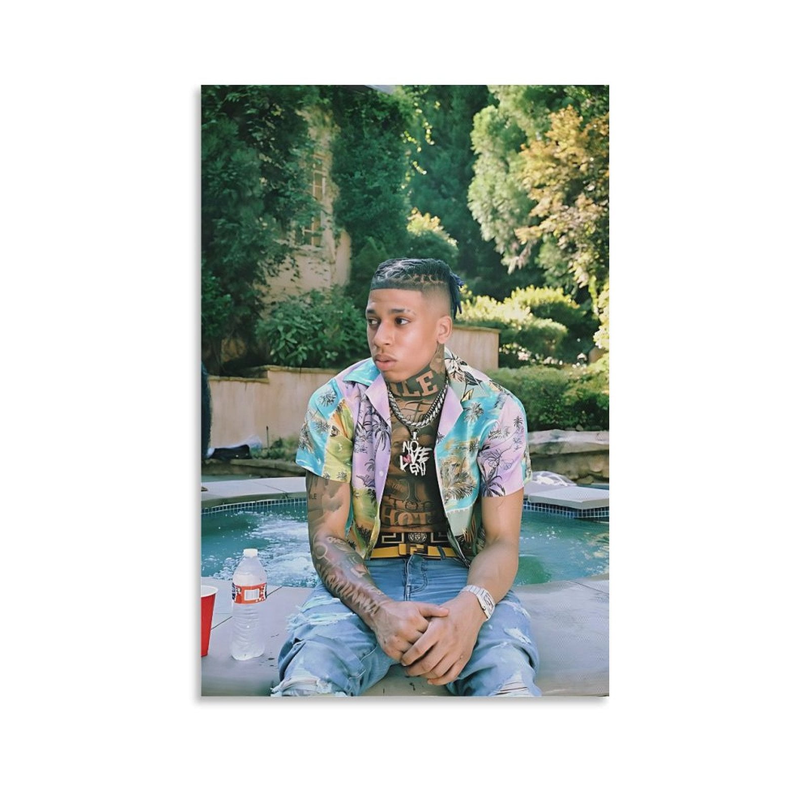 NLE Choppa Art Popular Rapper Poster Wall Art Poster Scroll Canvas ...
