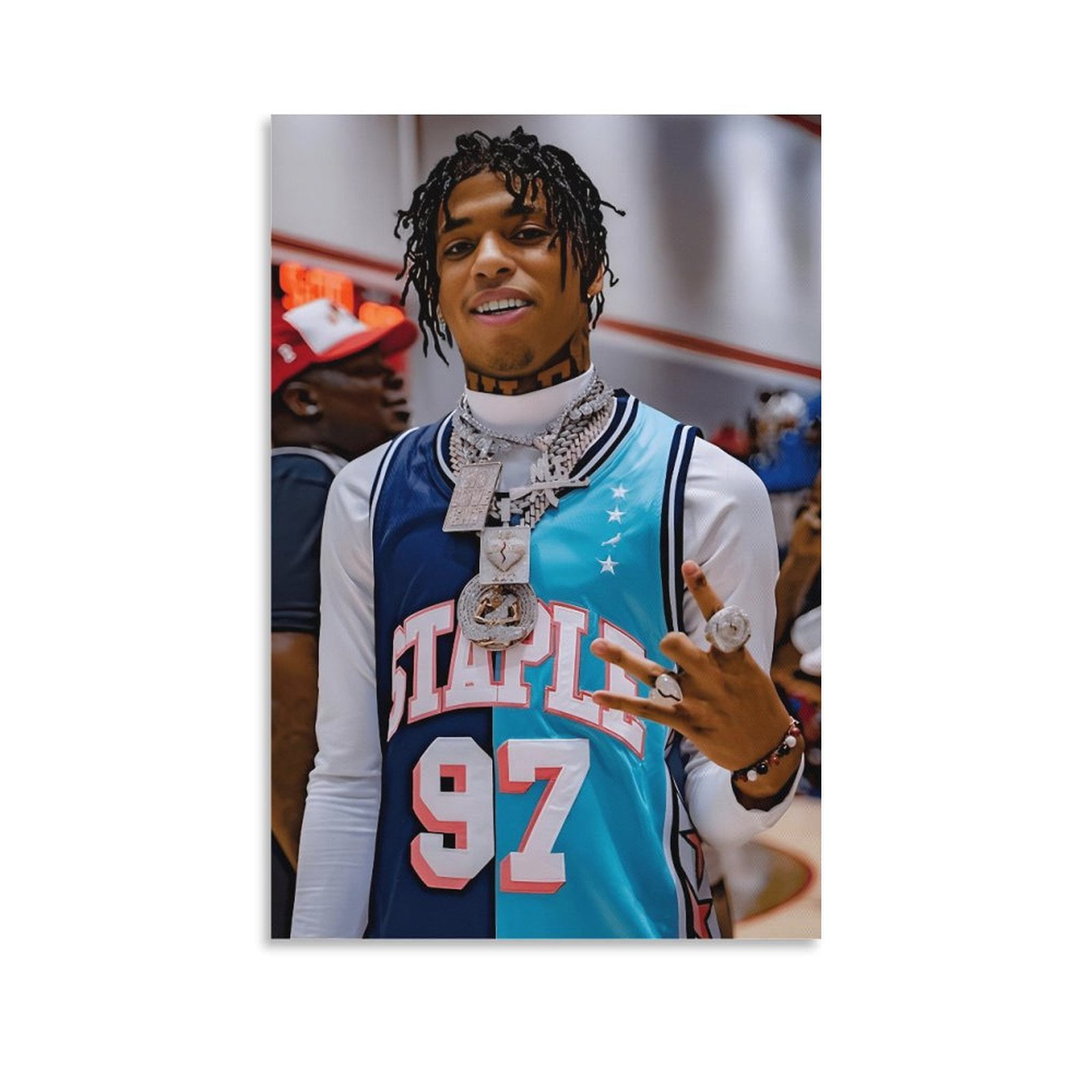 NLE Choppa Art Rapper Poster Painting On Canvas Wall Art Poster Scroll ...