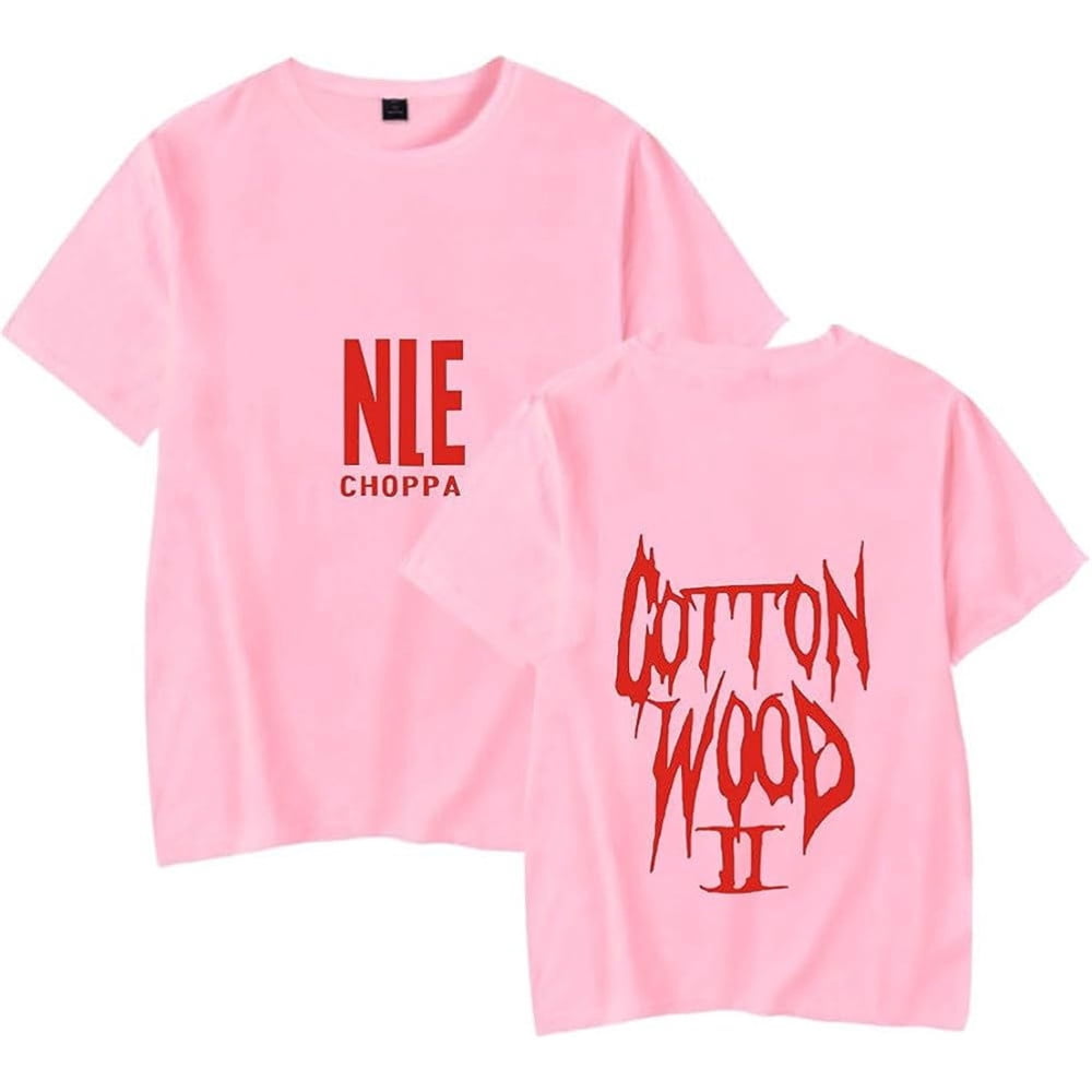 NLE Choppa Cottonwood Merch Short Sleeve T-shirt Unisex Fashion Crew ...