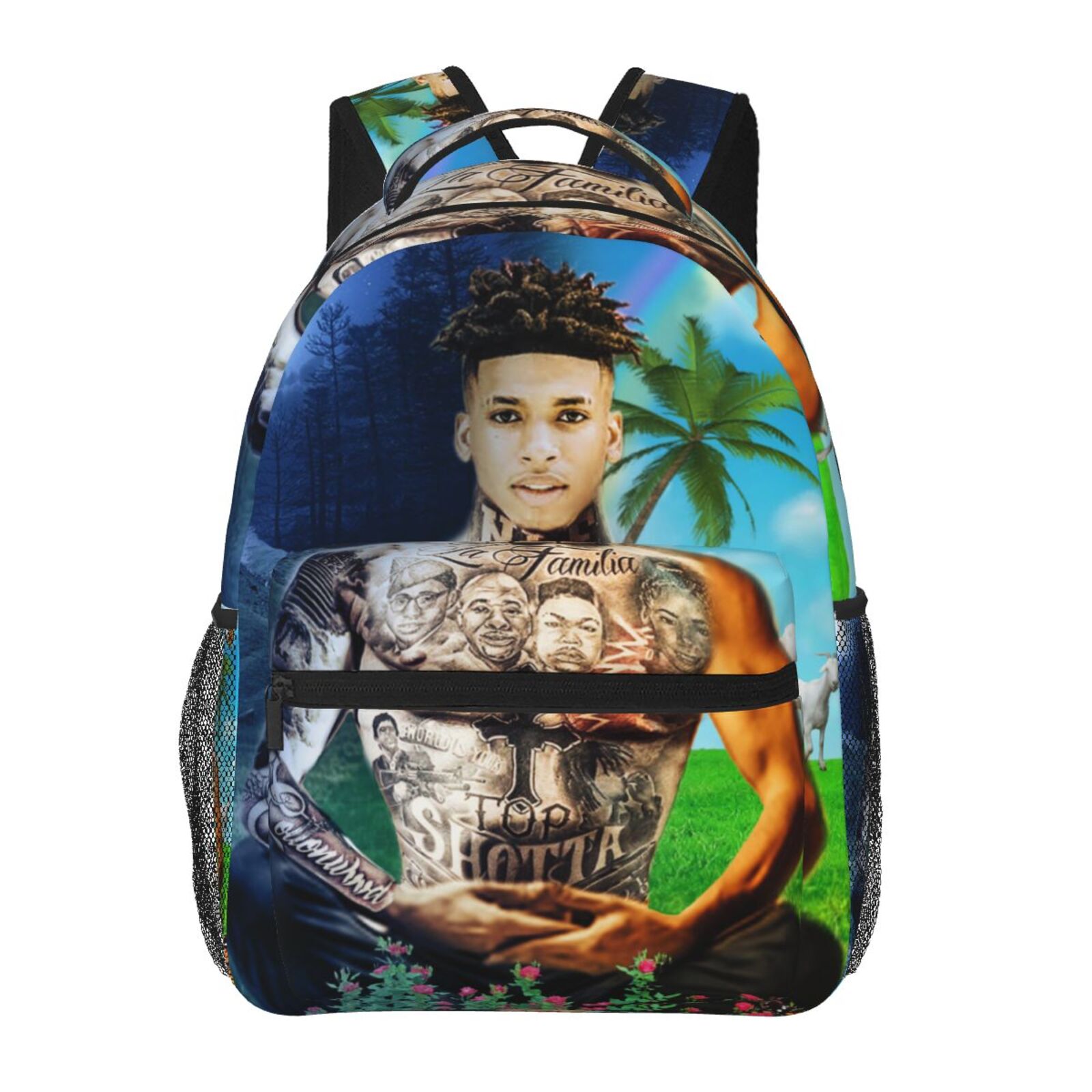 NLE Choppa From Dark To Light Casual Backpack Schoolbag Large Capacity ...