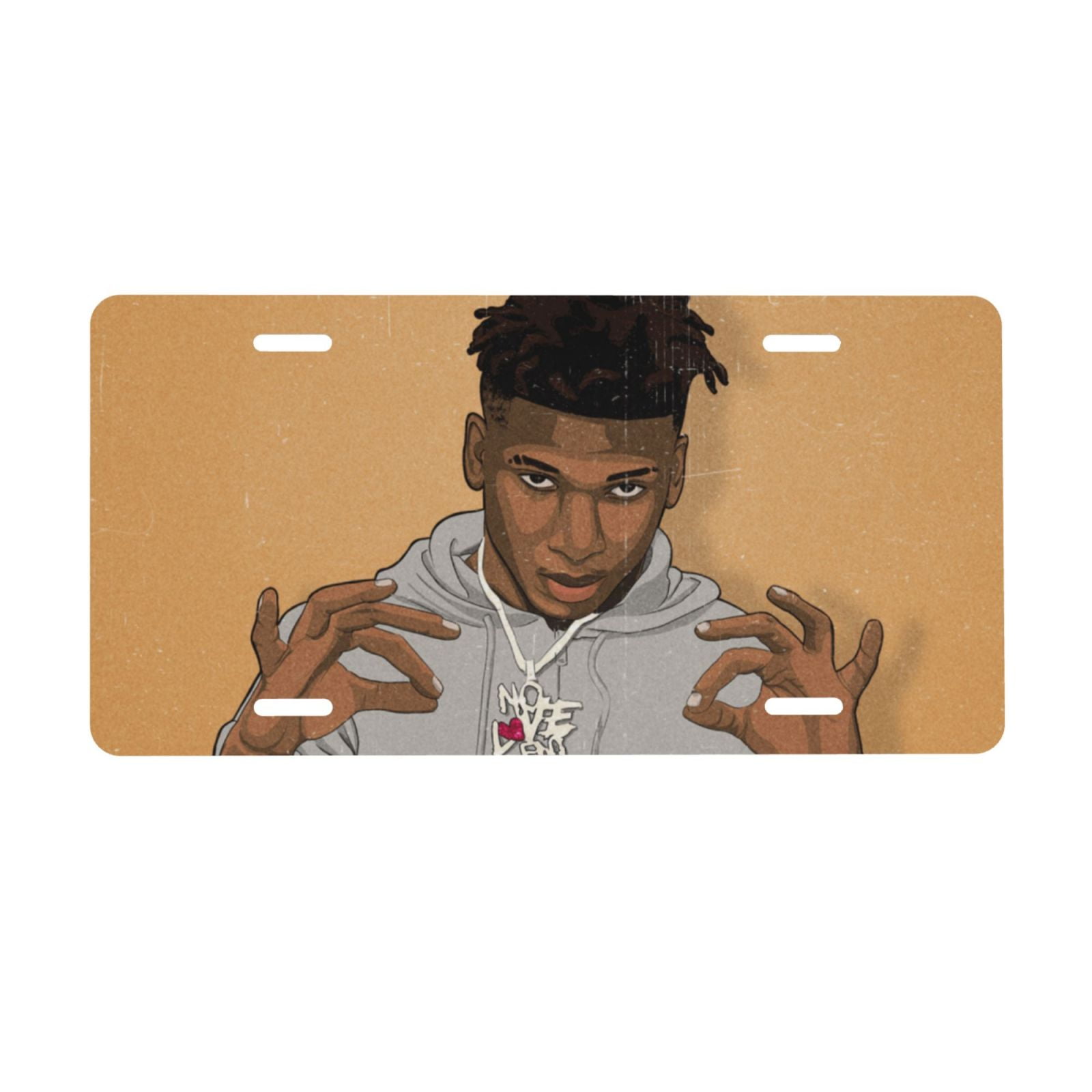 NLE Choppa License Plate Cover Vanity Tag Decorative Aluminum Style Car ...