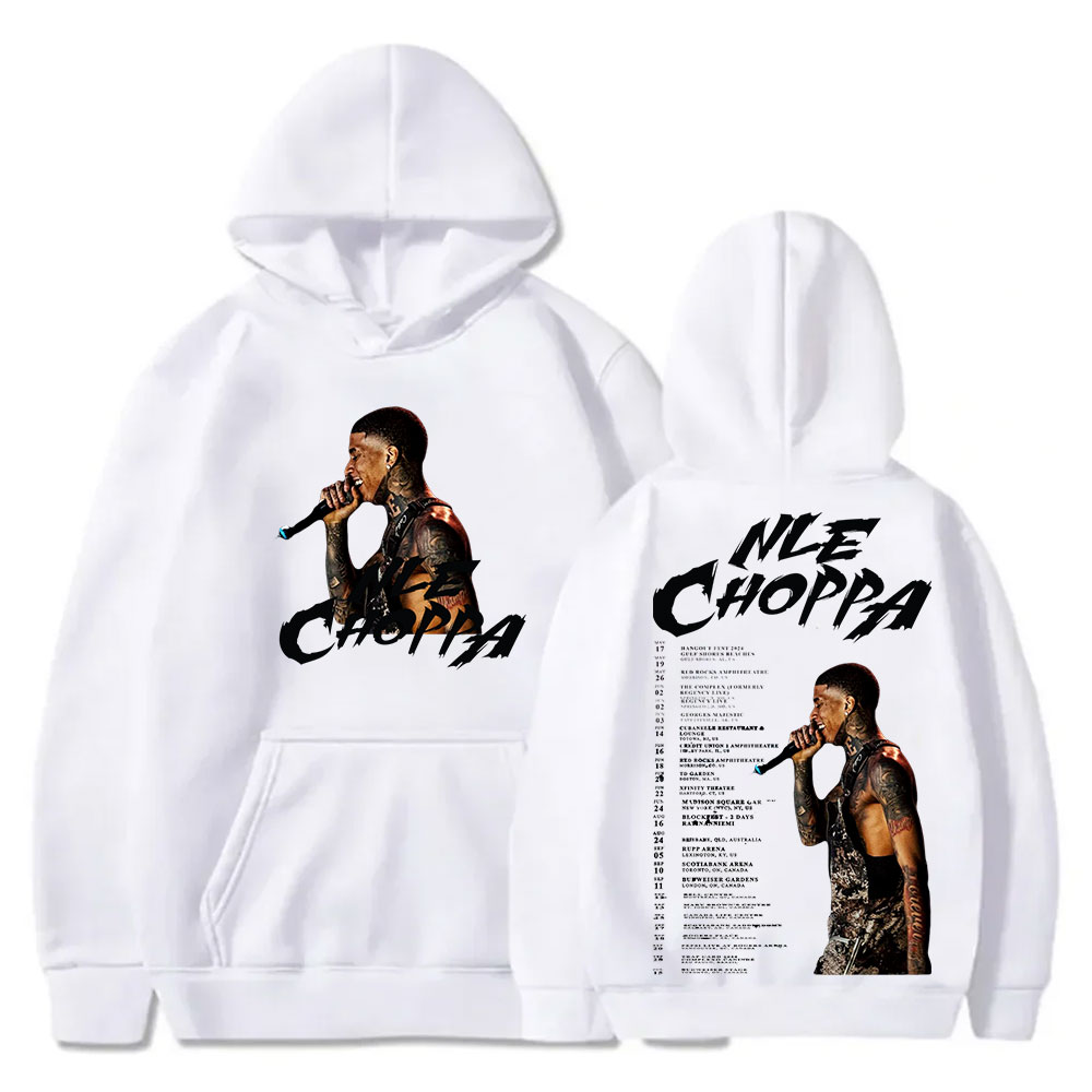 NLE Choppa Logo Hoodies Rapper North America Tour Merch Women Men ...