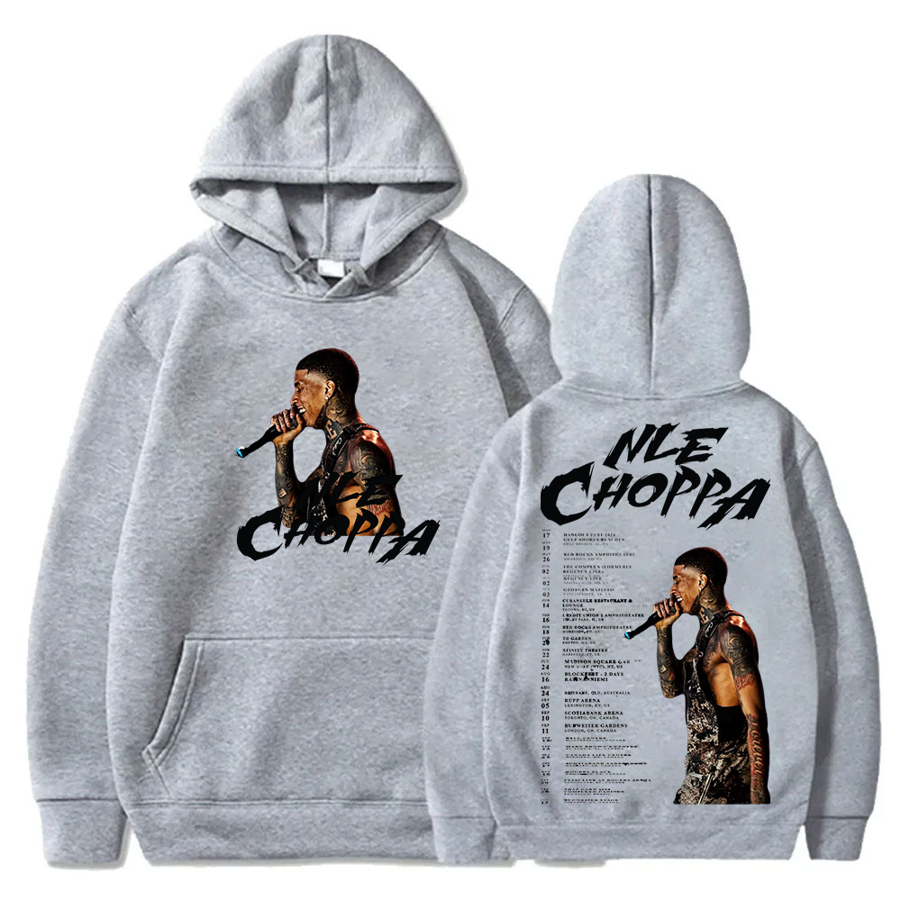 NLE Choppa Logo Hoodies Rapper North America Tour Merch Women Men ...