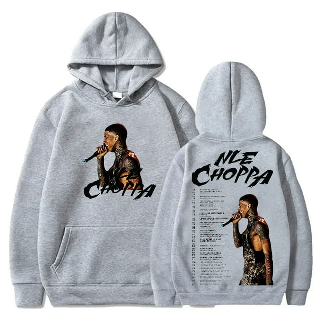 NLE Choppa Logo Hoodies Rapper North America Tour Merch Women Men ...