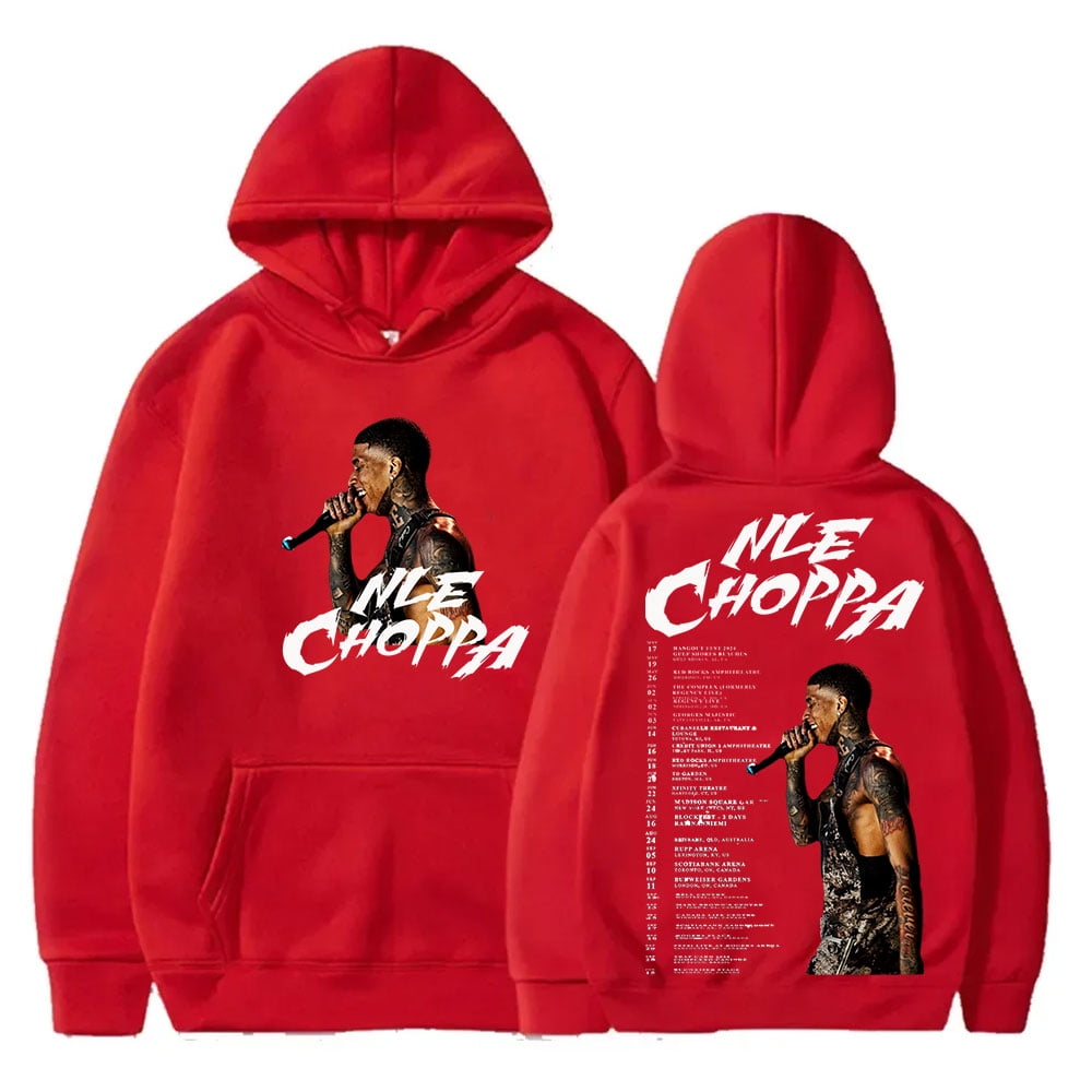 NLE Choppa Logo Hoodies Rapper North America Tour Merch Women Men ...