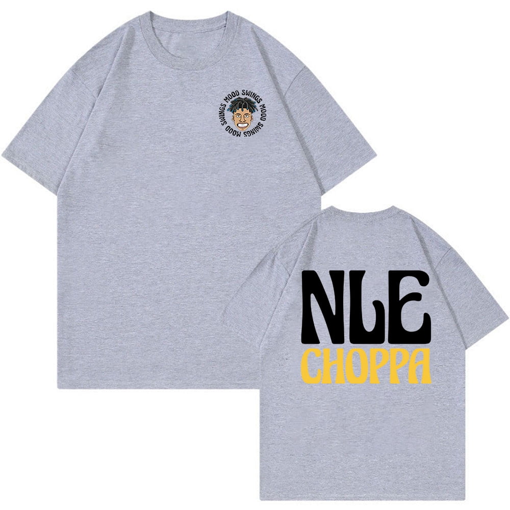 NLE Choppa Mood Swings T-shirt Fashion Crewneck Short Sleeve Tee Women ...