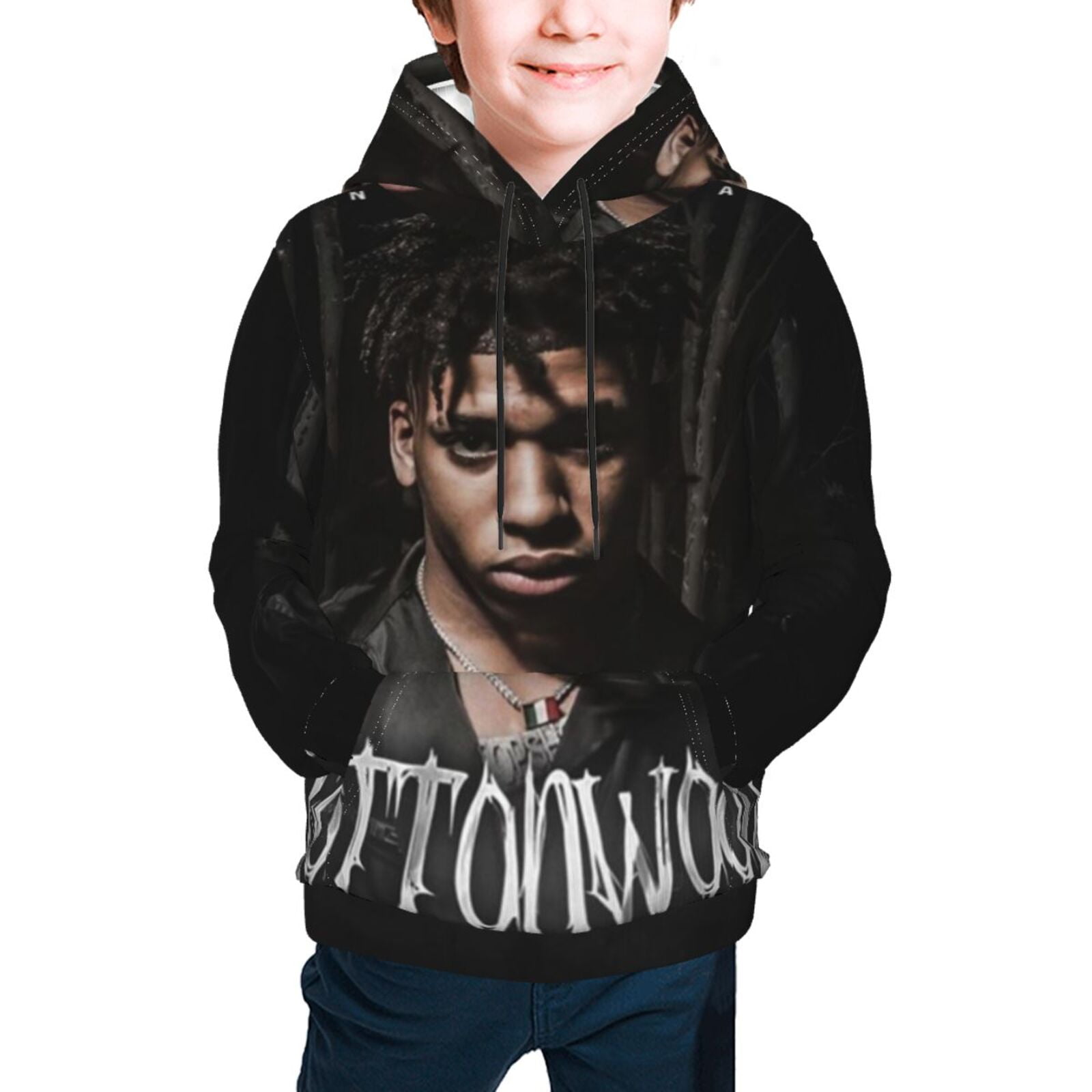 NLE Choppa No Love Entertainment Youth Hoodies Sweatshirt Casual 3D Printed Teen Pullover Hooded ...