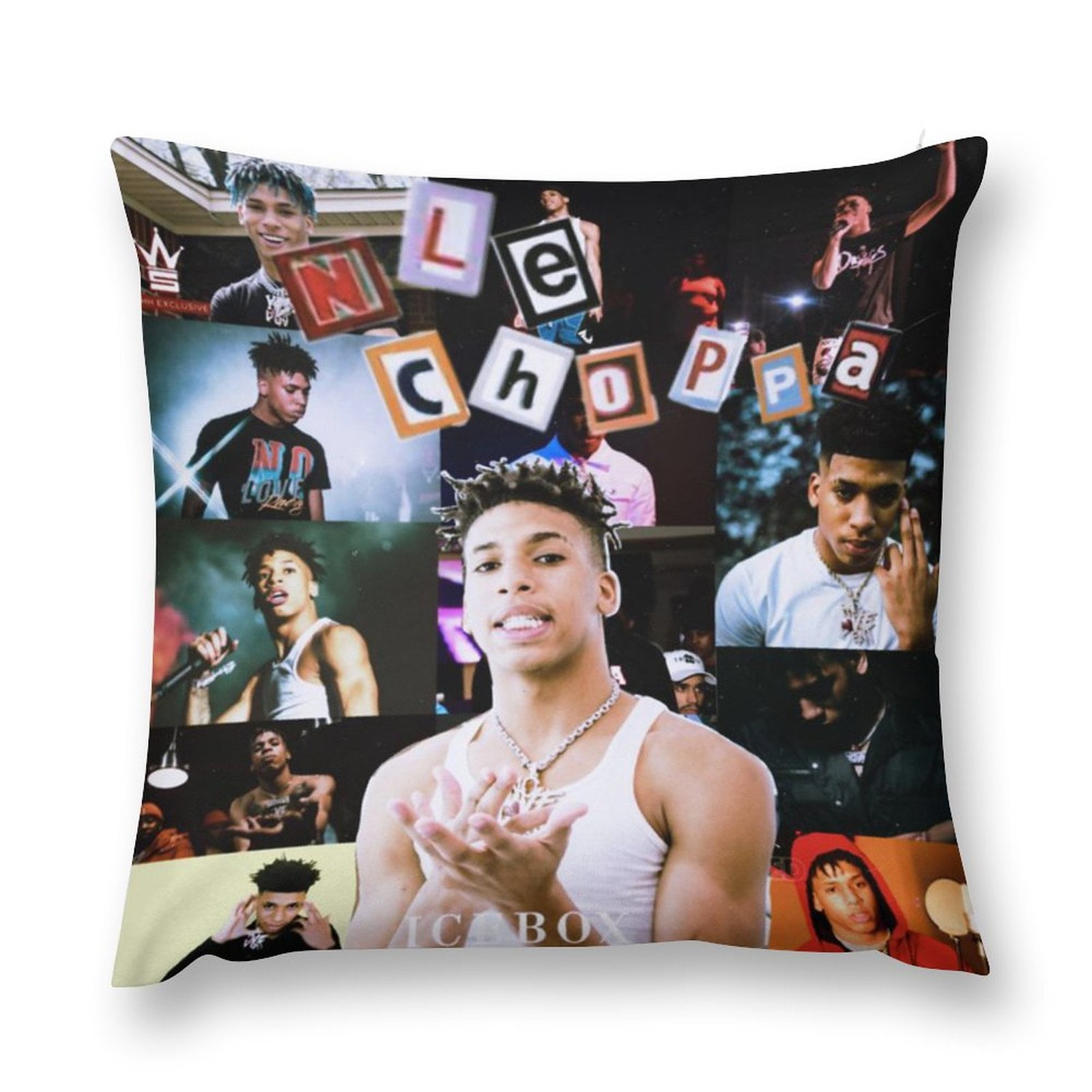 NLE Choppa Pillow Case Soft Square Pillow Cover Cozy Plush Pillowcases ...