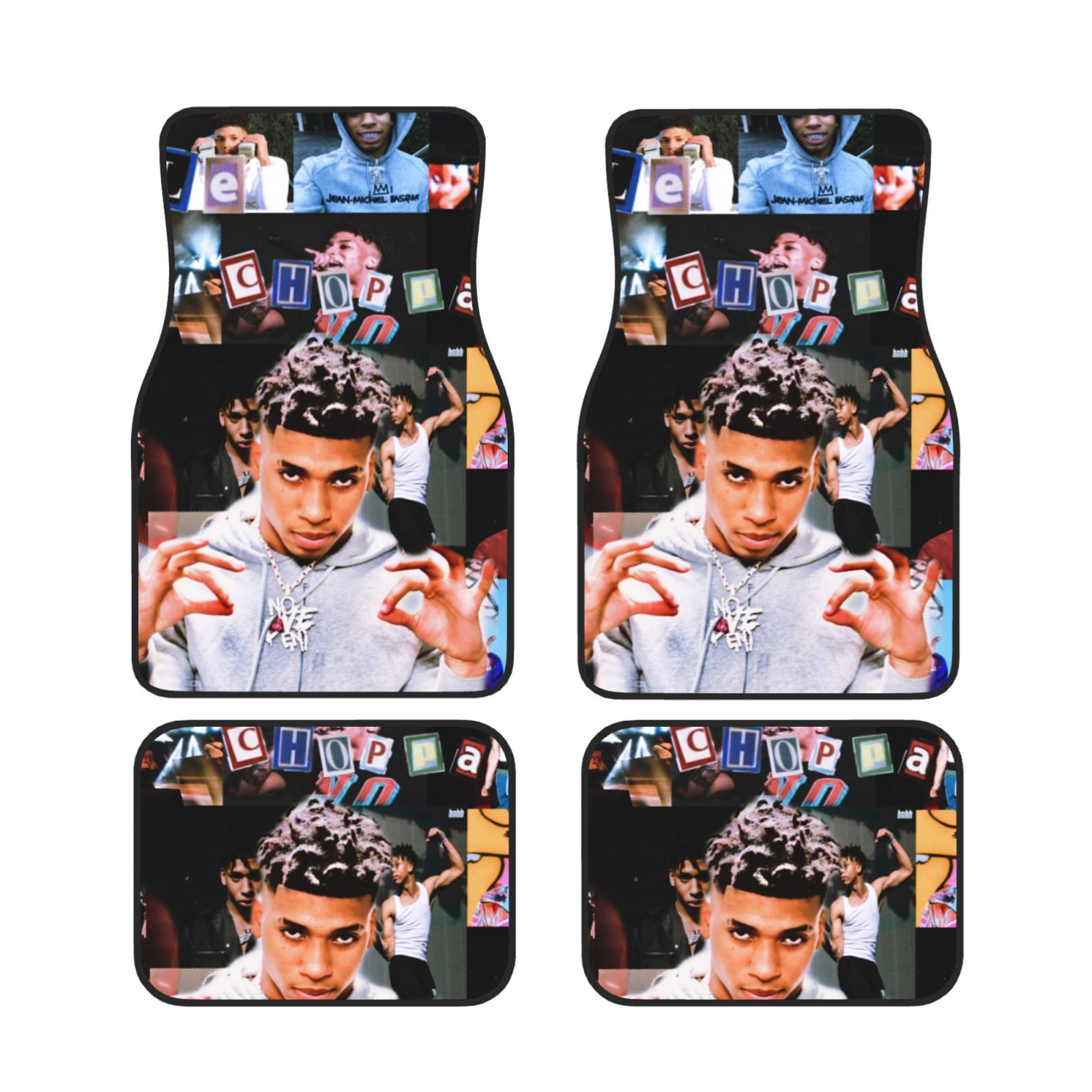 NLE Choppa Poster Car Floor Mat Set 4-Piece Front/Rear Auto Foot Mats ...