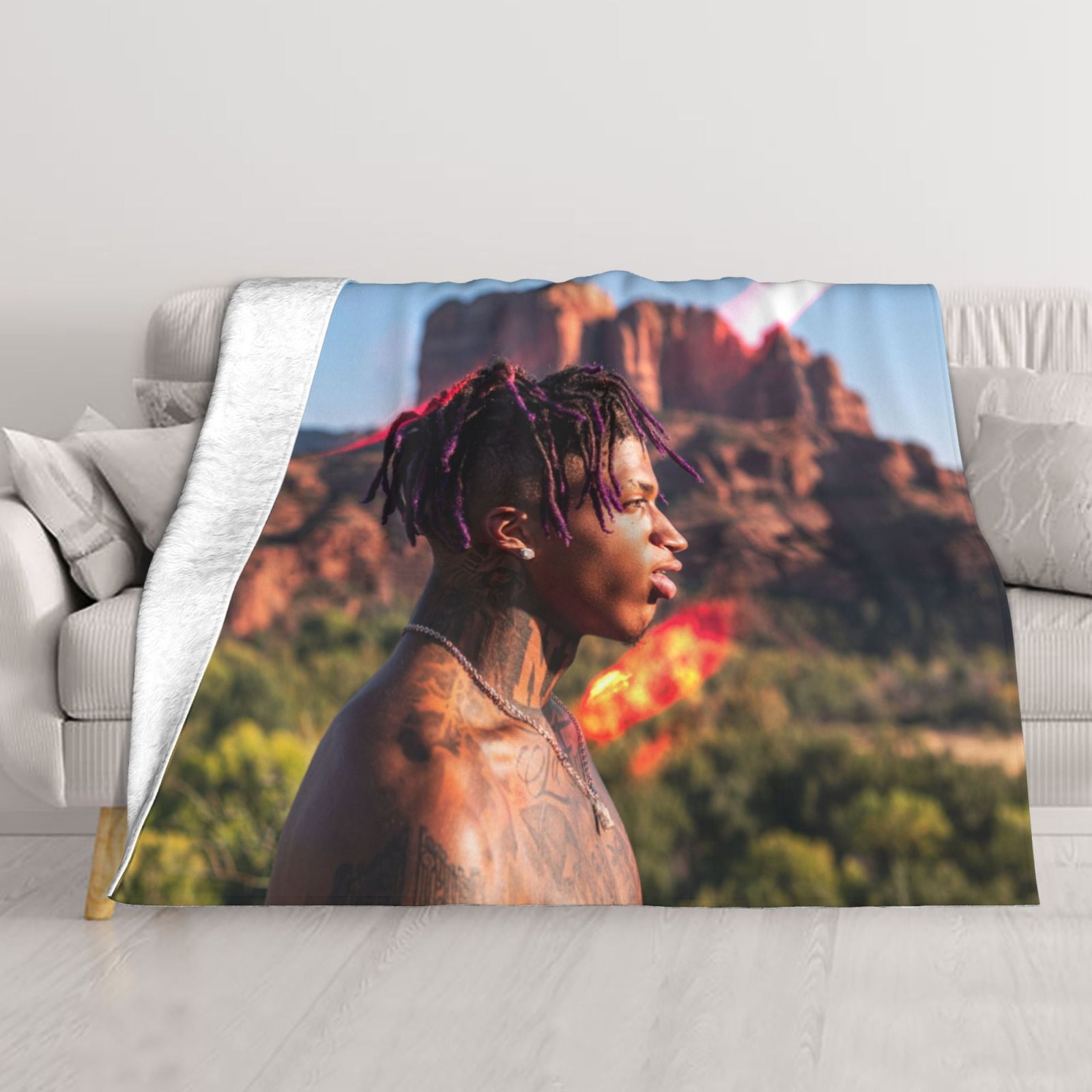 NLE Choppa Rapper Air Conditioning Blanket Lightweight Soft Cozy Fuzzy ...