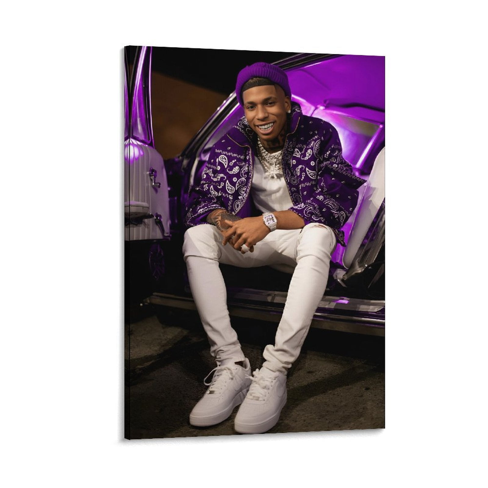 NLE Choppa Rapper Art Poster Wall Art Poster Scroll Canvas Painting ...