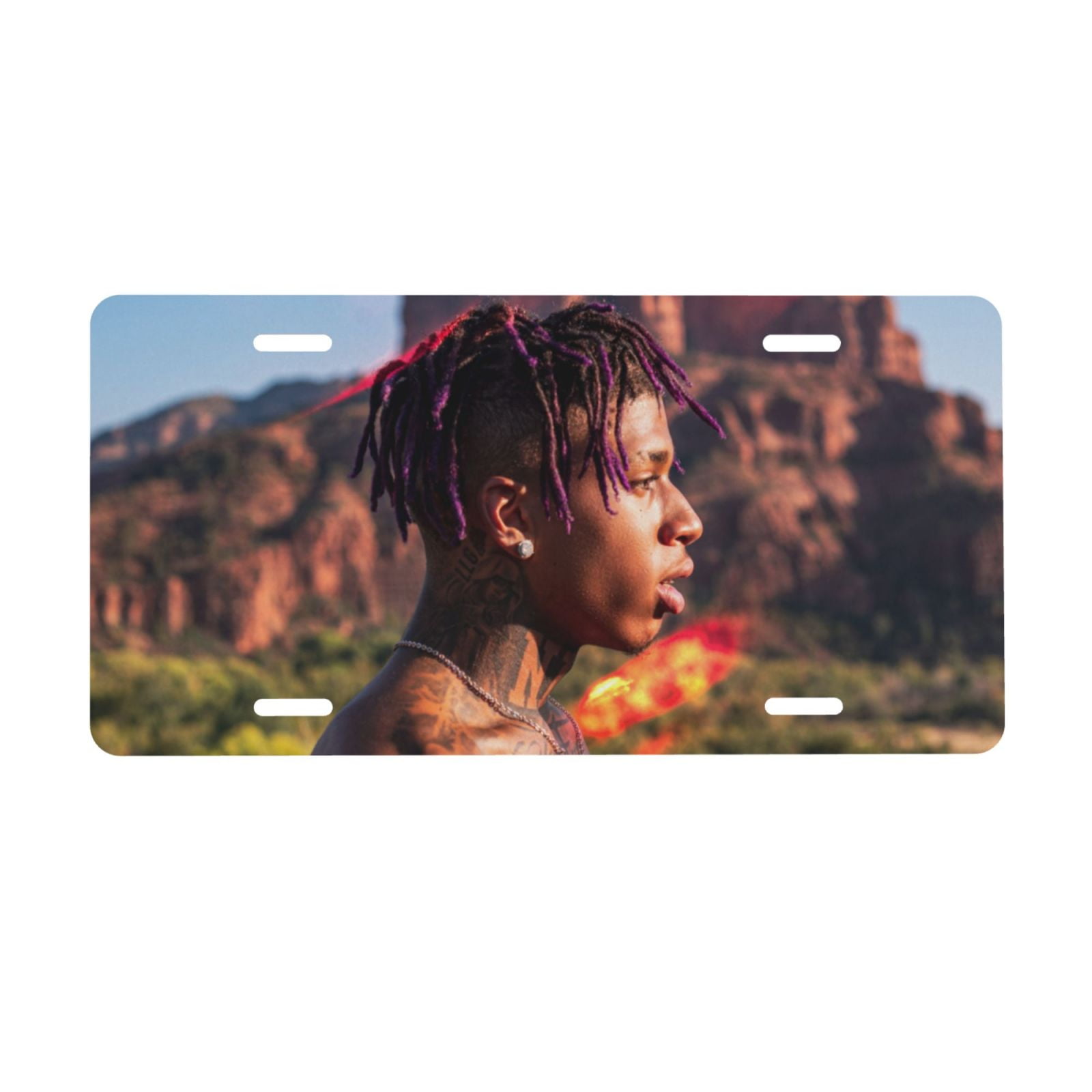 NLE Choppa Rapper License Plate Cover Vanity Tag Decorative Aluminum ...