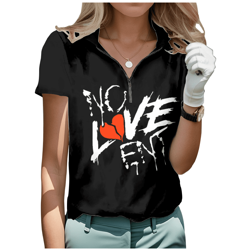 NLE Choppa Standing Neck Golf Women's Short Sleeved Shirt Singer ...
