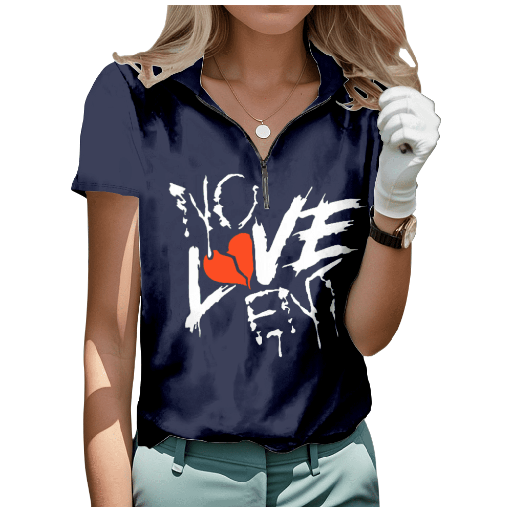 NLE Choppa Standing Neck Golf Women's Short Sleeved Shirt Singer ...